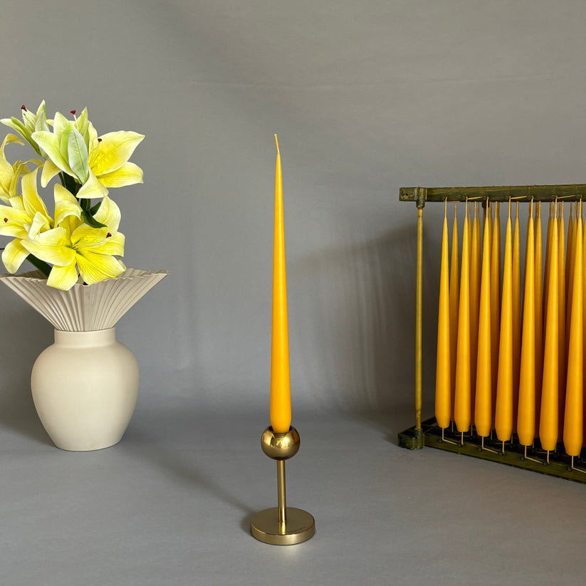Yellow Taper candle (32 cm) | Wedding Candle Decor – The Decor Circle