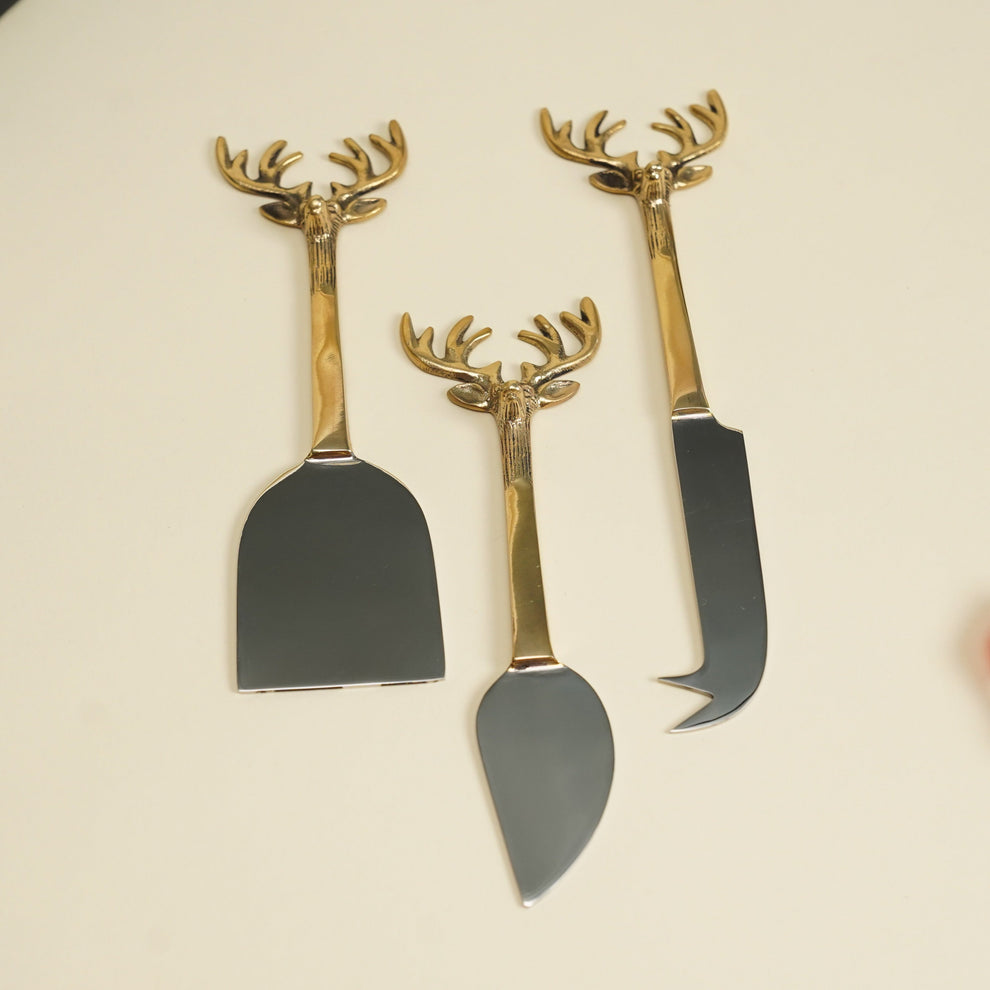 Deer Christmas Cheese knives (set of 3) – The Decor Circle